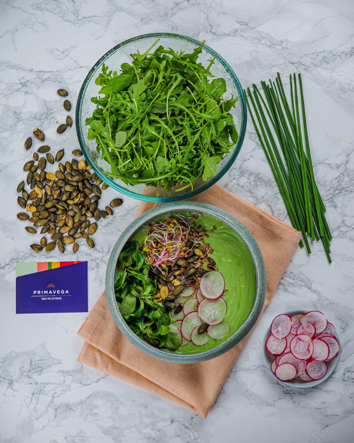 GREEN CHILLER WITH ARUCOLA AND SEEDS - Primavega